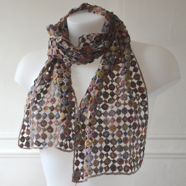 Large linen scarf Sophie Digard "Pastilles pop minus" - Pastel hues