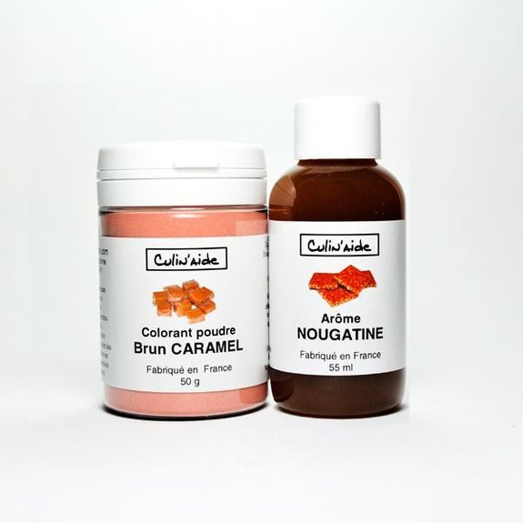Arôme NOUGATINE + Colorant Brun caramel