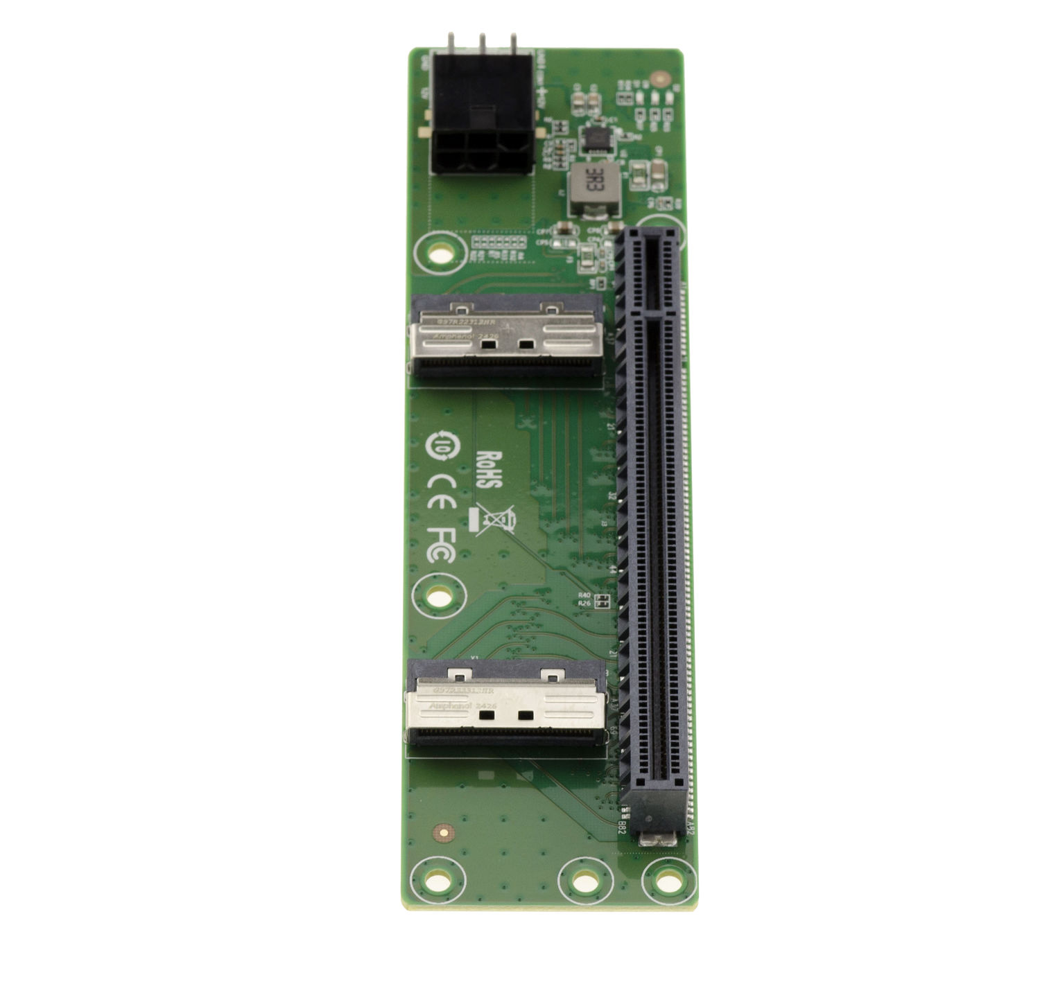 Pcie To M.2 PCIe5.0 X16 To Internal 2*MCIO 8i Retimer NVMe Expansion ...