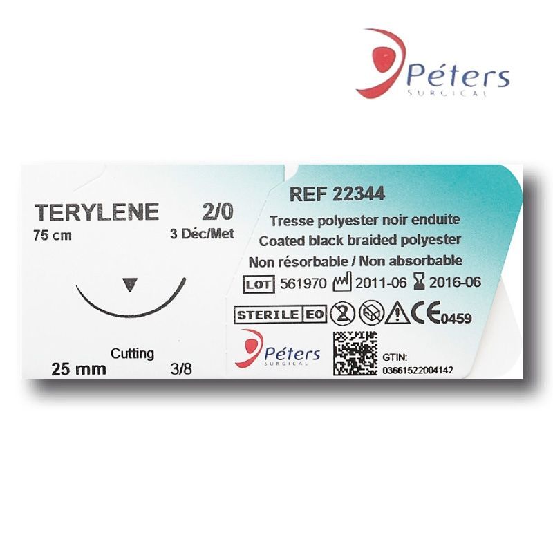 TERYLENE - Suture tressée synthétique non résorbable